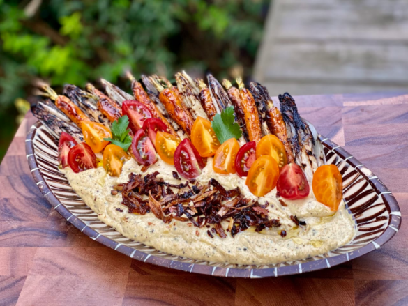 Gungo Split Pea Dip With Caramelised Shallots and Charred Veg - Zars ...