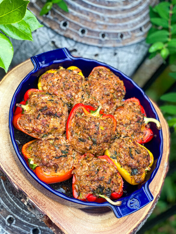 MEXICAN CAULI RICE STUFFED PEPPERS - Zars Kitchen